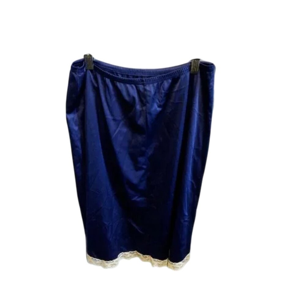 Vintage Vanity Fair Dark Blue Half Slip Size S Skirt … - Gem